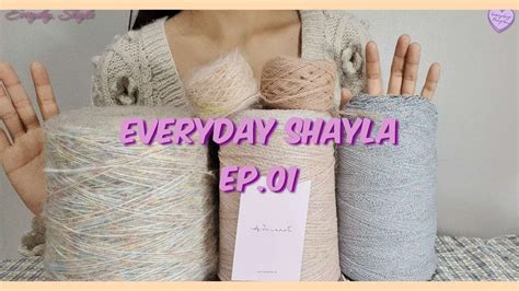 뜨개로그 Ep01 Everyday 샬라 채널 소개와 실 5종 소개 ٩ ᐛ و 솜솜뜨개 비바진 콘사 리뷰