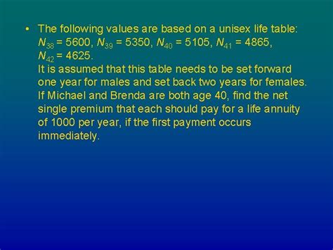Chapter 8 Life Annuities Basic Concepts Commutation Functions