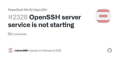 Openssh Server Service Is Not Starting · Issue 2328 · Powershellwin32