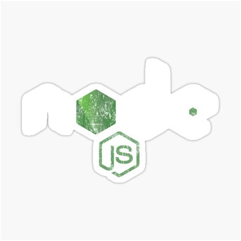 Vintage Distressed Nodejs Javascript Programmer Sticker For Sale By
