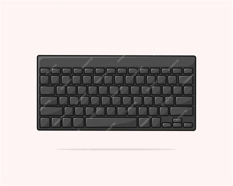 Premium Vector Cartoonish Computer Keyboard Or Keypad On Light Background Vector Illustration