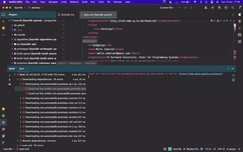 Build Problem Issue LearnLib Learnlib GitHub