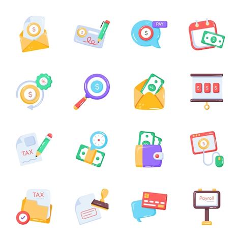 Premium Vector Set Of Payment Method Flat Icons