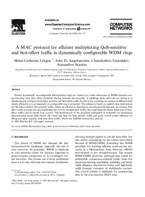 pdf a mac protocol for efficient multiplexing qos sensitive and best