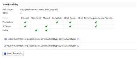 Field In Schema Browser Screen In Solr Admin Console Stack Overflow