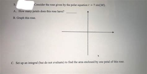 Solved Consider The Rose Given By The Polar Equation R Chegg Com