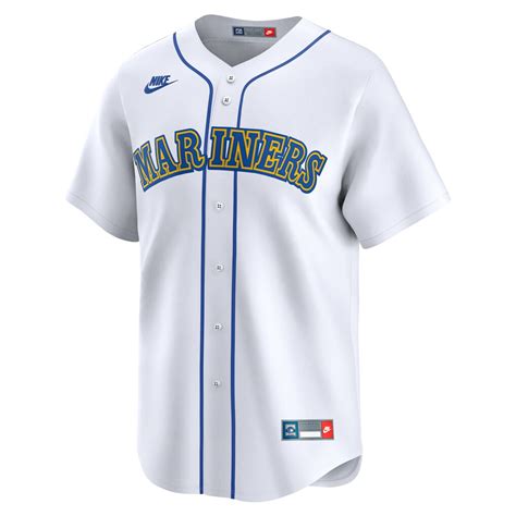 Mens Seattle Mariners Nike White Throwback Cooperstown Collection Limited Jersey