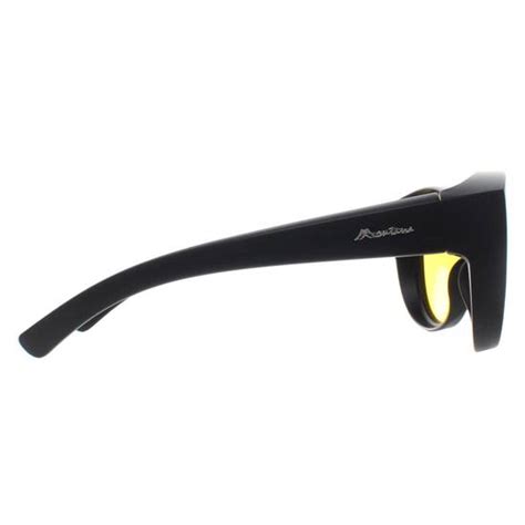 Sunglasses Butterfly Matte Black Yellow Polarized Fo8 Fit Over