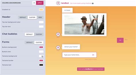 design section guide 🎨 landbot help