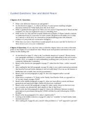 Guided Questions Sex And World Peace Docx Guided Questions Sex And World Peace Chapters 1