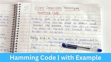 hamming code in computer network technique to detect errors and