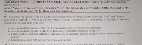 Solved Click Transform Compute Variable Type College In