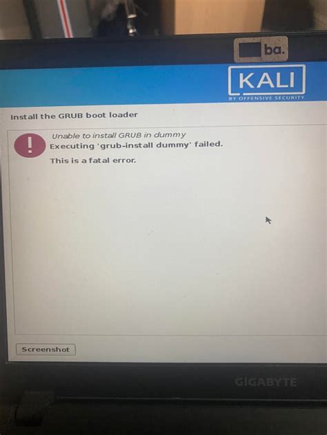 Grub Install Dummy Failed Any Ideas How To Fix It Rkalilinux