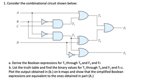 Solved 1 Consider The Combinational Circuit Shown Below B