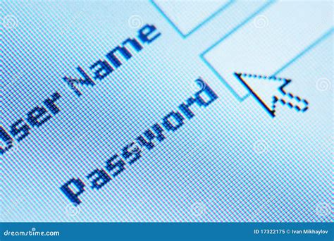 Login Password Stock Image Image Of Entry Liquid Page 17322175