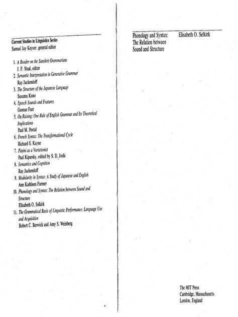 selkirk 84 phonology and syntax the relation between sound and