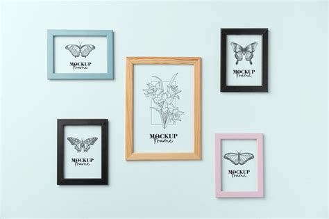 다양한 크기의 프레임 모형 번들 프리미엄 Psd 파일