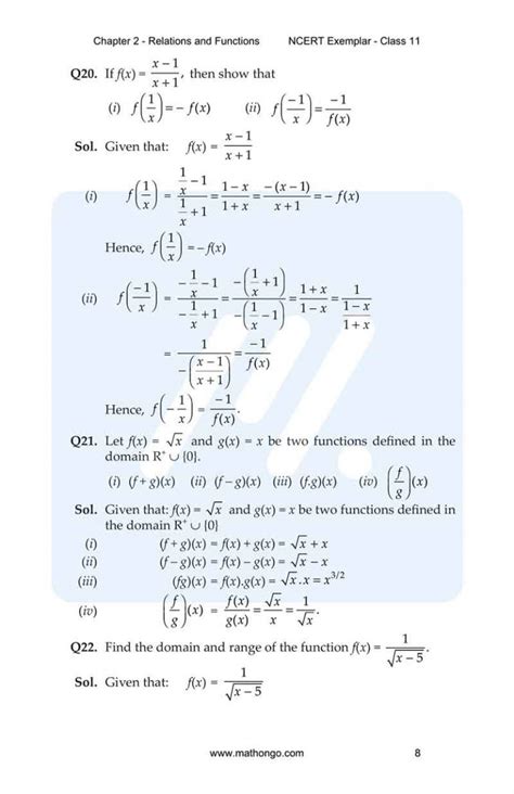 Ncert Exemplar For Class 11 Maths Chapter 2 Mathongo