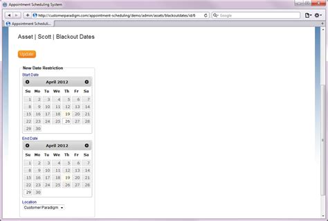 Customer Paradigm Web Based Appointment Scheduling Php Software Open