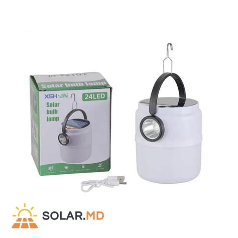 Подвесной фонарь 24 Led светильник C солнечной панелью Solar Moldova