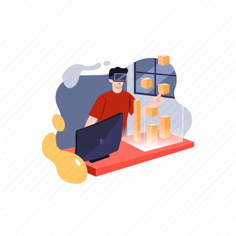 professional iot hologram tech modern future device illustration