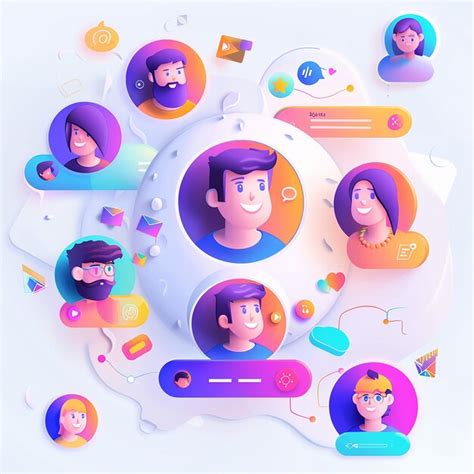 Ui Design Of Messenger Application Round Application Design Premium Ai Generated Image