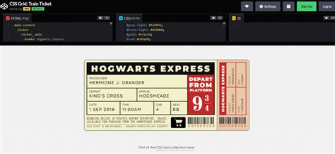 CSS Tickets Examples WebTopic