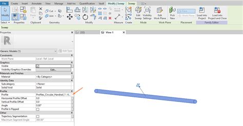 Unable To Assign Parameter To Profile Family Used For Sweep In Revit