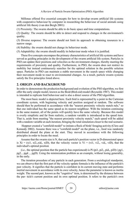 A Review Of Particle Swarm Optimization Pso Algorithm Pdf Physics Science