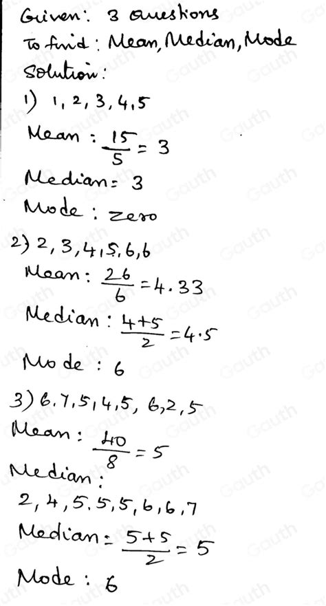 solved le aming task 2 a calculate the mean median and mode 3