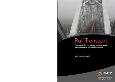 Pdf Rail Transport Ssatp · Rail Transport Framework For Improving