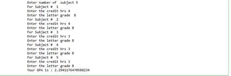 Gpa Calculator Implementation Using Python Data Insight