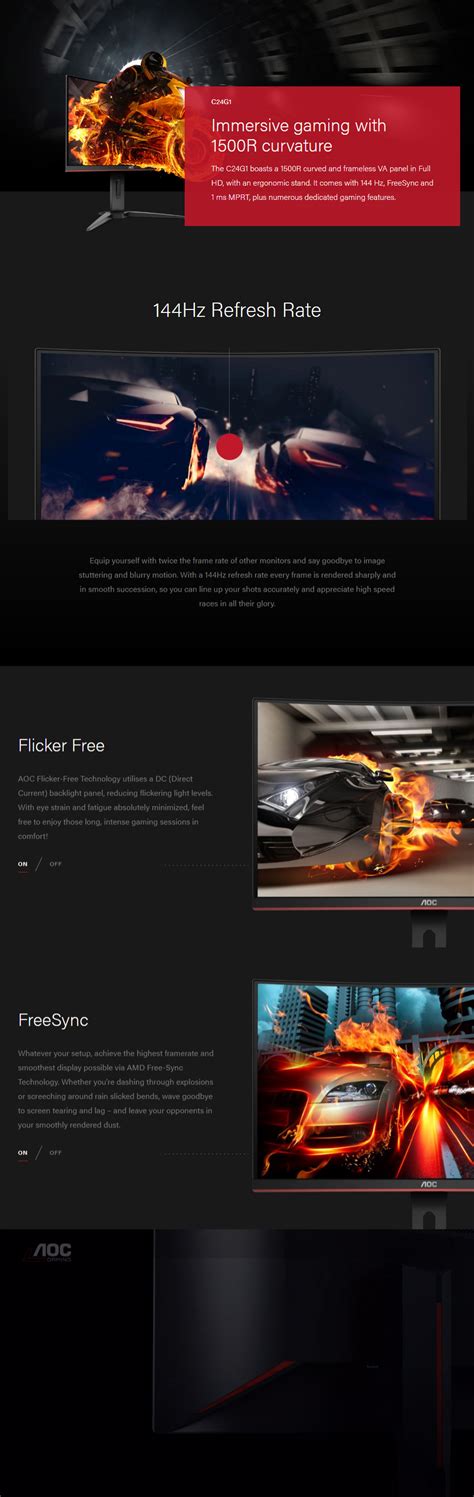 Buy AOC C G FHD Hz Freesync Curved In Monitor C G PC Case Gear Australia