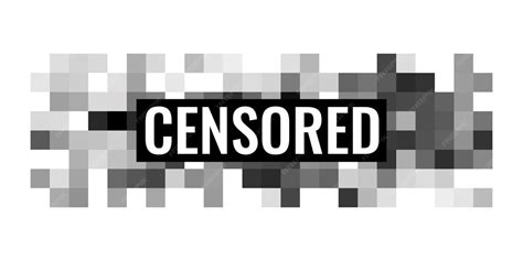 Premium Vector Censored Pixel Sign Flat Style Design Vector
