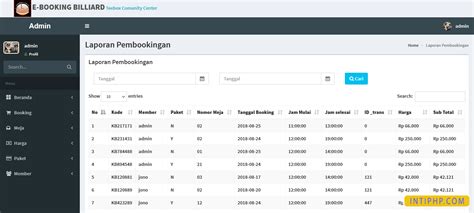 Project Source Code E Booking Billiard Dengan Php Mysqli Inti Php