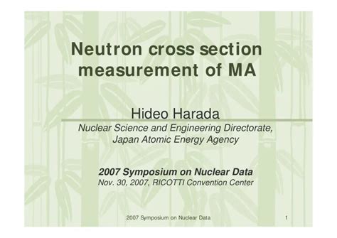 Ppt Neutron Cross Section Measurement Of Ma Hideo Harada Nuclear