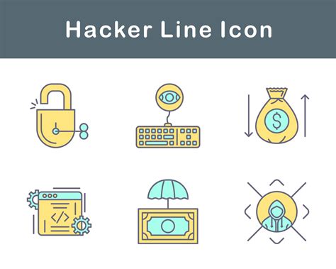 Hacker Vector Icon Set 20643217 Vector Art At Vecteezy