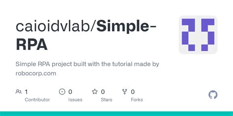GitHub Caioidvlab Simple RPA Simple RPA Project Built With The Tutorial Made By Robocorp Com
