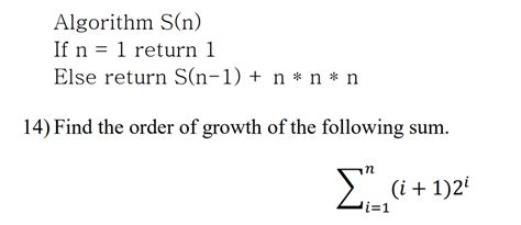 solved prove the big o class solve the recurrence relation