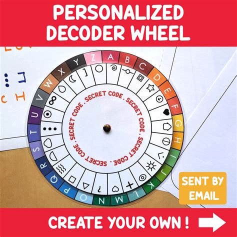 Personalized Decoder Wheel Create Your Own Wheel Secret Codes Secret