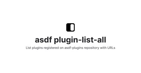 asdf plugin list all fig