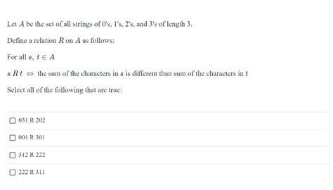 solved let a be the set of all strings of o s l s 2 s and