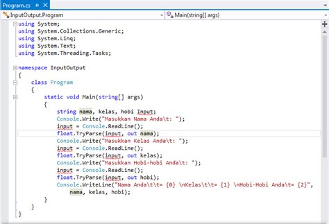 Belajar ASP NET Membuat Program Tampilan Data Diri Sederhana Menggunakan Fungsi TryParse