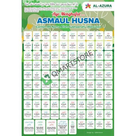 Poster Asmaul Husna Dan Artinya Latansa Asmaul Husna Berikut Ini The Best Porn Website