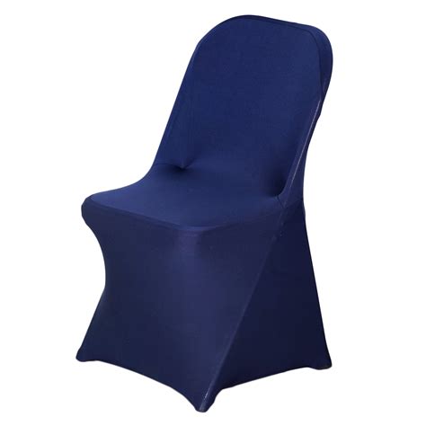 Balsacircle 10 Navy Blue Spandex Stretchable Chair Covers For Banquets