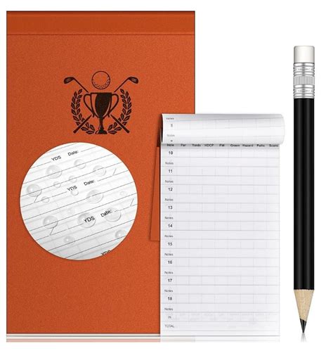 1478498 예시야 방수 골프 스코어 카드북 With 펜슬 올웨더 저널 공책 로그북 포켓 북 남성 골퍼를 티몬