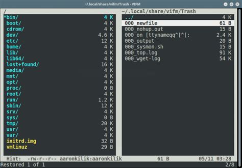 vifm a commandline based file manager with vi keybindings for linux