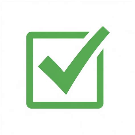 사각형 안의 초록색 체크마크 프리미엄 Ai 생성 벡터