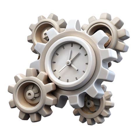 Extraordinary Vintage Surreal Floating Clock Gears Isolated Exclusive 57870700 Png
