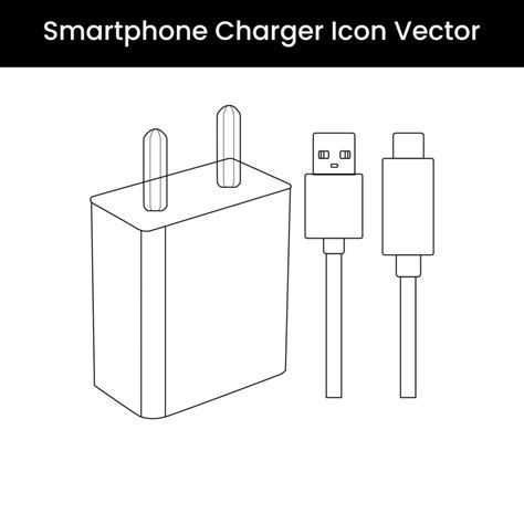 Mobile Phone Charger Icon Design Adapter Icon And Symbols Vector